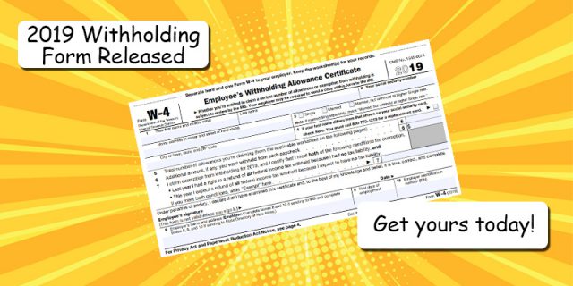 New Federal Withholding W-4 Form Released – A Better Way To Blog ...